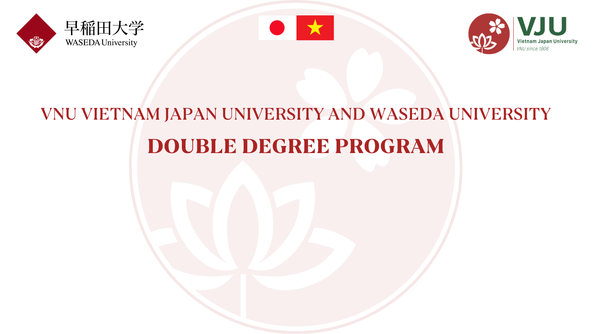 CHƯƠNG TRÌNH SONG BẰNG VJU – WASEDA 2025-2027: CƠ HỘI HỌC TẬP QUỐC TẾ ...